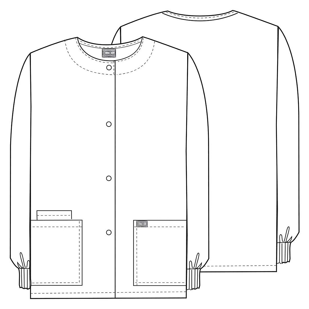 Cherokee Women's Warm Up Scrubs Jacket, Black, Small