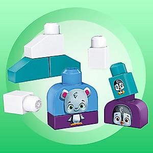 Mega Bloks Polar Friends Preschool Building Set, Plant-Based Blocks