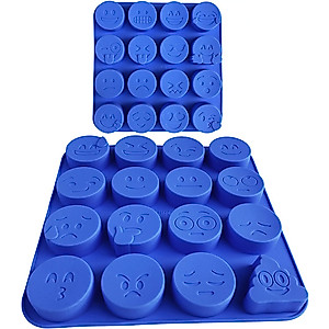 Jumbo Sized Silicone Emoji Molds - 32 Cavity 2 Pack Set by PennyCo Kitchen