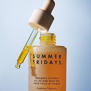 Summer Fridays Heavenly Sixteen All-In-One Face Oil - Hydrating Facial Oil with a Restorative Blend of 16 Non-Comedogenic Oils to Help Condition and Plump Skin (1 Fl Oz)