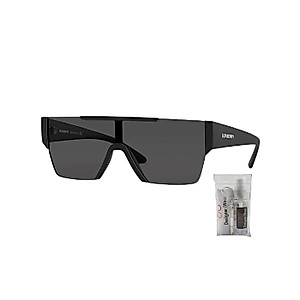 BE4291 346487 38MM Matte Black/Grey Rectangular Sunglasses for Men+ BUNDLE With Designer iWear Eyewear Kit