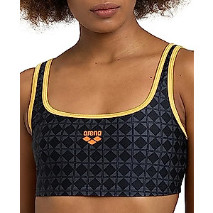 Arena Women's Standard 50th Anniversary Bralette Bikini, Black/Multi Gold