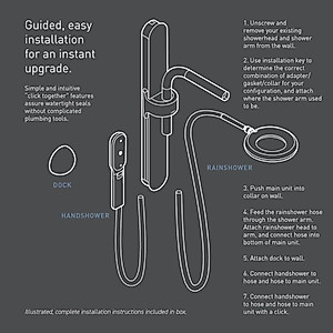 Moen N207C0CH Spa Shower including Rainshower, Handshower and Magnetic Dock, Chrome/White