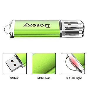 USB Drive 32 GB Thumb Drive 5PCS Bosexy USB 2.0 Memory Stick 32G Flash Drive Multicolor