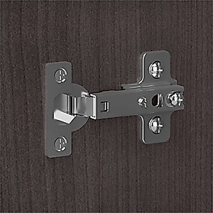 Bush Business Furniture Universal Tall Narrow Storage Cabinet with Door and Shelves, Storm Gray