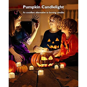 Homemory 24-Pack Flameless LED Tea Lights Candles Battery Operated, 200+Hour Fake Electric Candles TeaLights for Votive, Aniversary, Wedding Centerpiece Table Decor, Funeral, Halloween, Christmas