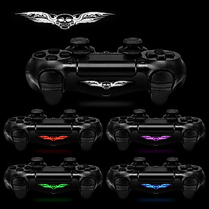 eXtremeRate 60 Pcs/Set Game Theme Led Lightbar Cover Skins for PS4 Controller, Custom Vinyl Light Bar Decals Stickers for PS4 Slim Pro Controller