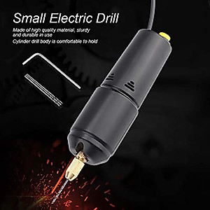 Micro Handheld Drill,Portable Mini Small Electric Drills Handheld Micro USB Drill with 3pc Bits DC 5V Powered by USB cable be used to drill wooden board, plastic board(thickness within 10mm)