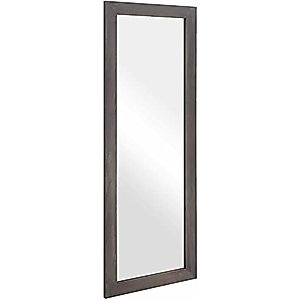OBIOZZ Bedroom Floor Standing Mirror Full Length Floor Mirror Wood Framed for Wall Bedroom Bathroom Living Room Decor, Modern Design Full-Length Mirror