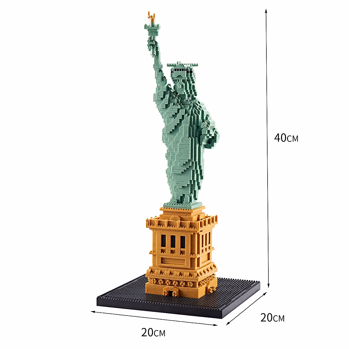 KLMEi Statue of Liberty Micro Blocks Building Sets Mini Bricks Building for Adults, New York Famous Landmark Architectural Model Toys for Kids Age of 14+ 2810 PCS