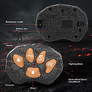 Dinosaur Toys with Remote Control-Dino Toys for Kids 3-5,6-8,8-12,Robot T-Rex Dinosaurs with Sounds,Lights,Moving and Launching Bullets,Gifts for 3+ Years Old Boys and Girls