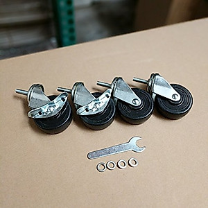 eeZe Rack 3-inch (3") Universal Heavy Duty Wire Shelving Wheels, NSF Certified, (Set of 4)