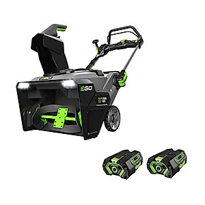 EGO Power+ SNT2101 21-Inch 56-Volt Lithium-Ion Cordless Snow Blower with Peak Power - 2 x 4.0Ah Battery and 320W Charger Included, Black