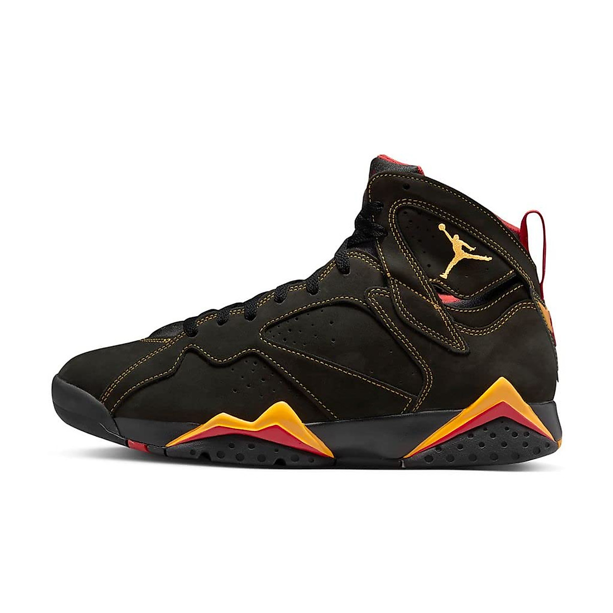 Jordan Mens Air Jordan 7 Retro CU9307 081 Citrus 2022 - Size 9.5, Black/Citrus-varsity Red