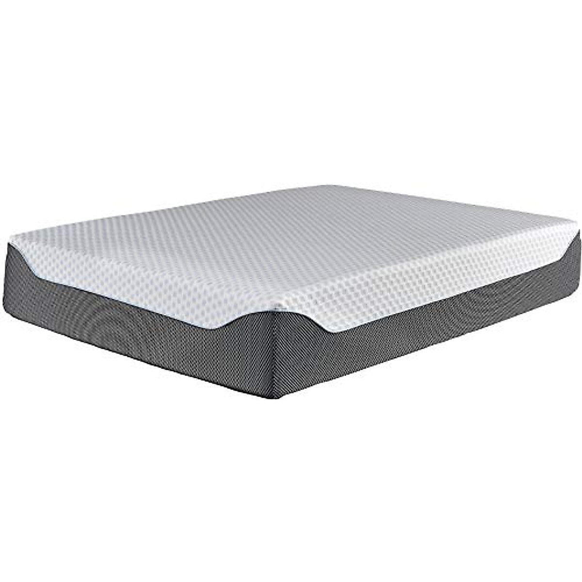 Signature Design by Ashley 14 Inch Elite Plush Mattress, Green Tea & Charcoal Infused Gel Memory Foam, California King