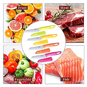 JJOO Paring Knives, Stainless Steel Paring Knife Set with Cover, 3.6 inch Pairing knife, Ultra-Sharp Small Kitchen Knife, Great for Fruit and Vegetable, Dishwasher Safe (Multi Colors)