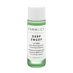 Farmacy 2% Salicylic Acid Toner for Face - Deep Sweep Gentle BHA Exfoliant for Oily Skin - Refines Texture with Papaya Enzymes & Moringa Water for a Healthy-Looking Complexion (50ml)