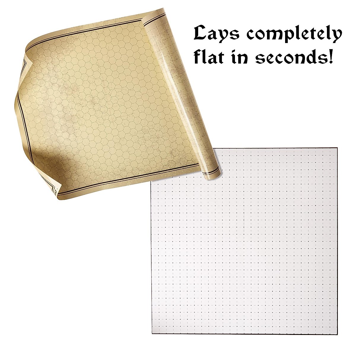 The Master's Atlas: Adventures Blank/Parchment Tabletop RPG Game Board - 26" x 26" Reusable Double-Sided Board Mat for Creating D&D & TTRPG Maps – Customizable GM Accessories for Role Playing Gaming