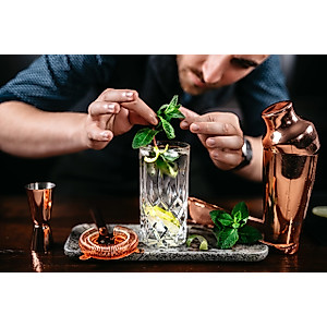 Crystal Highball Glasses, Glass Drinking Glasses [Set of 6] for Water, Juice, Beer, Wine, and Cocktails - Special Edition Glassware Set