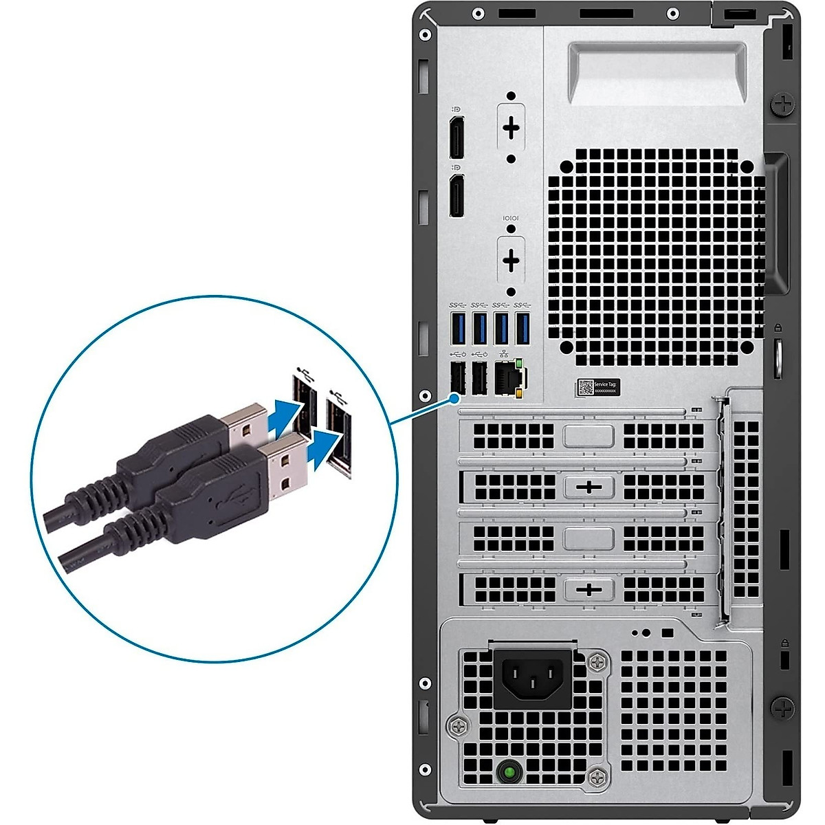 Dell OptiPlex 5000 Desktop Computer - Intel Core i5 12th Gen i5-12500 Hexa-core (6 Core) 3 GHz - 8 GB RAM DDR4 SDRAM - 256 GB M.2 PCI Express NVMe 3.0 x4 SSD - Tower - Black