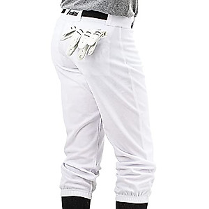 Franklin Sports Youth Baseball + Softball Pants - Knee High White Baseball Pants for Kids - Boys + Girls Knicker Style with Belt Loop - White - Extra Large
