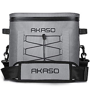 AKASO Soft Cooler Bag 24 Cans Portable Insulated Cooler Bags for Men Reusable Leakproof Lunch Cooler Bags for Camping,Beach,Travel,Golf,Picnic,Boating,Fishing,Outdoor