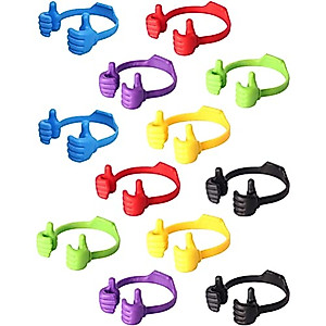 SAFIGLE 12Pcs Lazy Thumbs Up Cell Phone Holder for Desk, Creative Flexible Cell Phone Stands Lazy Phones Stand with Hand Holder for Desk, Desktop Tablet Cellphone Thumb Holder Multi-Angle Phone Holder
