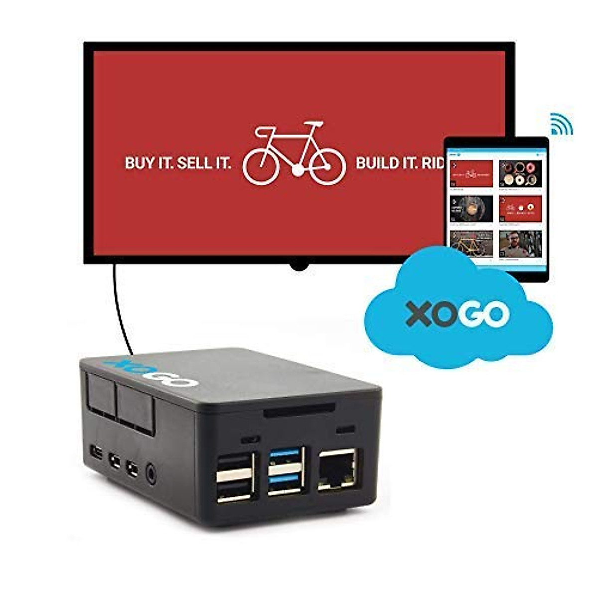 XOGO Mini Digital Signage Player Kit | Plug and Play 4K Player | 32GB HD | Simply Follow on-Screen Directions | Central Cloud Control | 1 Free Player per Org or Purchase a PRO Account