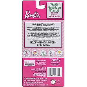 Townley Girl Barbie Coin Purse and Plant-Based Lip Gloss Set, Cute Pouch Wallet Small Money Bag Toy, Ages 3 and Up,