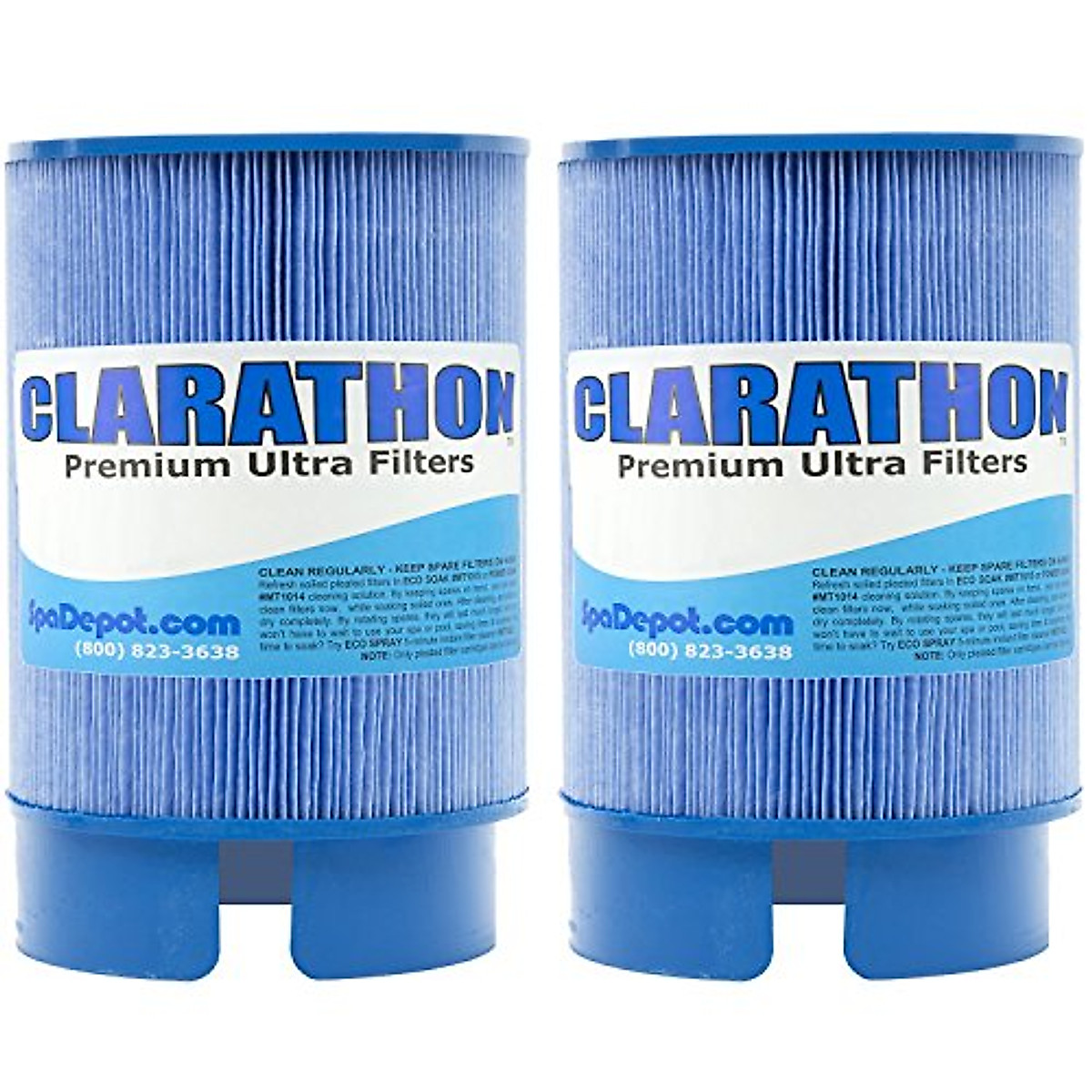 Clarathon Replacement for SofTub 8553 2009+ Spa Models - Blue Media Hot Tub Filters 2-Pack