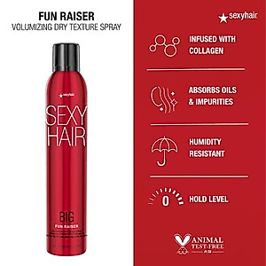 SexyHair Big Fun Raiser Volumizing Dry Texture Spray, 8.5 Oz | Up to 48 Hour Hold | Added Volume | Up to 24 Hour Humidity Resistance | All Hair Types
