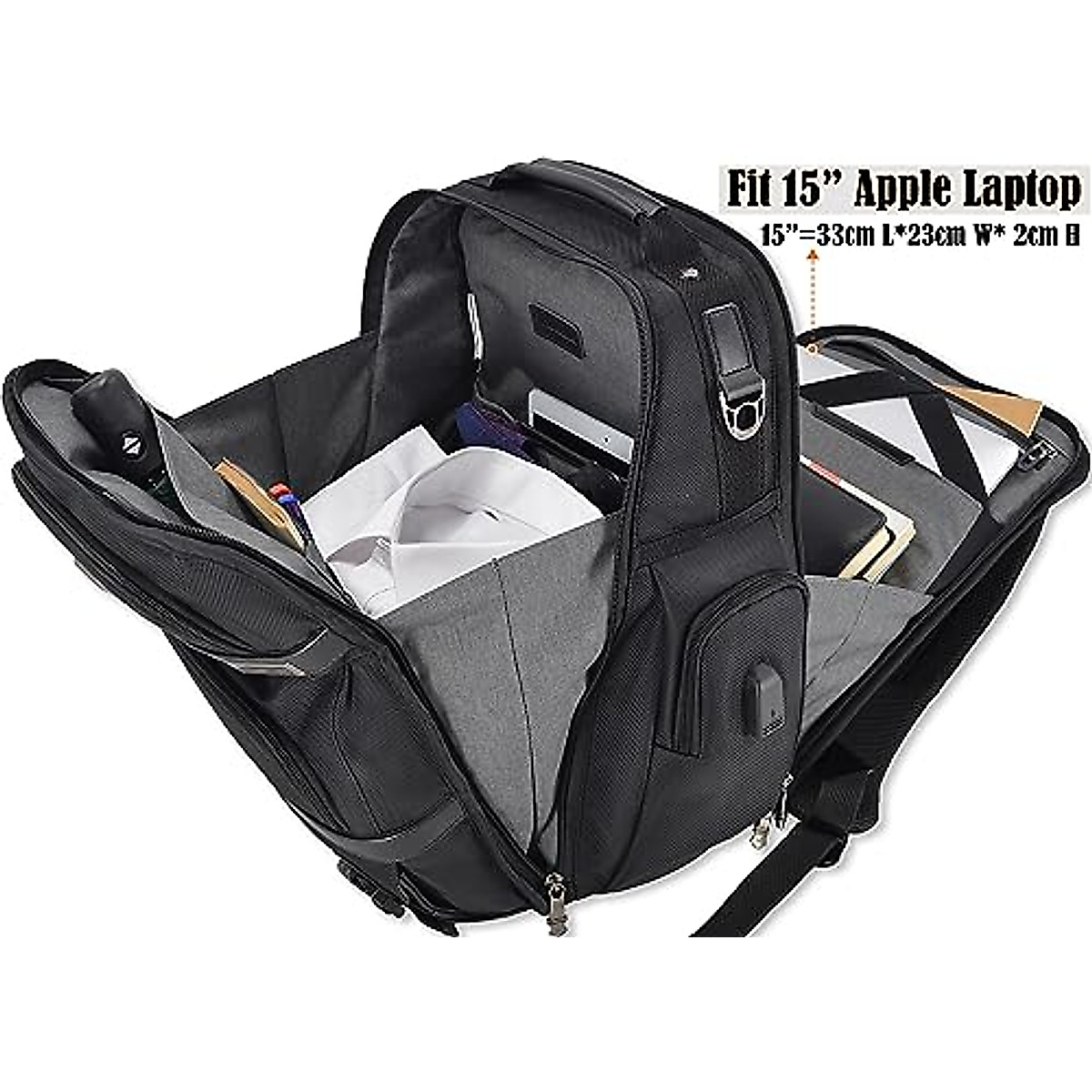 Welkinland Business backpack, Executive backpack, Tech backpack, Commuter backpack men, Professional mens leather business backpack,15 inch backpack for women,Laptop backpack for men,Tech backpack men