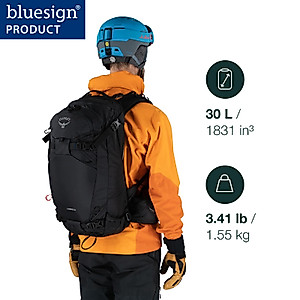 Osprey Kamber 30 Men's Backcountry Ski and Snowboard Backpack, Black