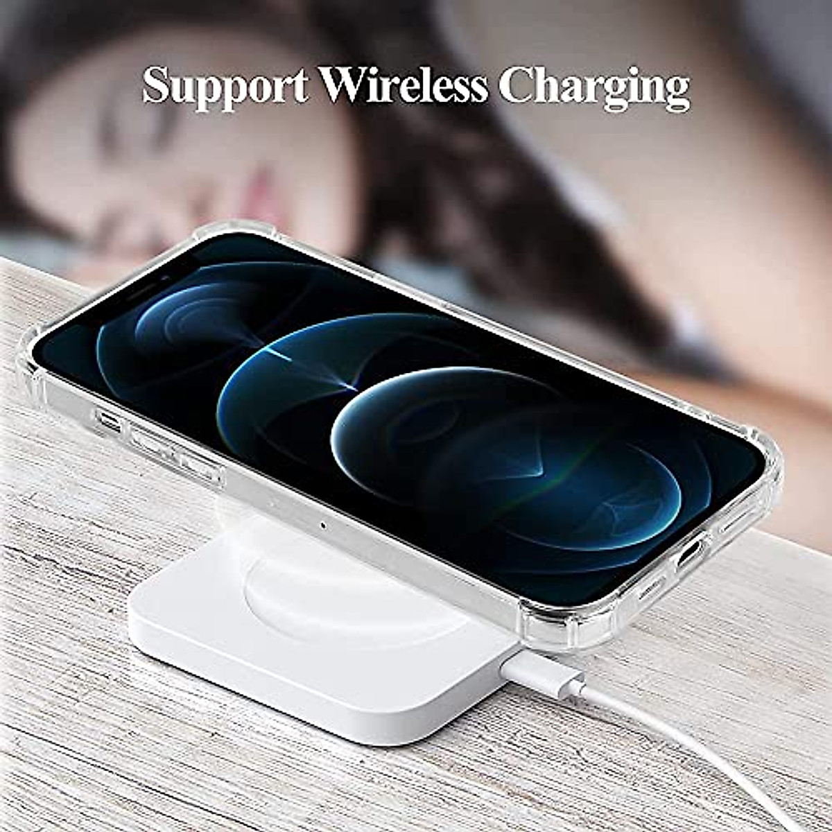 Christmas Case for iPhone 13 Mini,Gifun Hard PC+TPU Bumper Clear Protective Case Compatible with iPhone 13 Mini 5.4" 2021 - Christmas Tree and Snowman