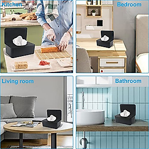 LEQXGO Baby Wipes Dispenser, Wipes Dispenser Baby Wipes Case, Baby Wipe Holder for Fresh Wipes, Non-Slip Wipes Case, Wipe Container with Sealing Design Lid (Black)