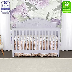 SweetPea Baby Tiana 4-in-1 Convertible Crib in Lavender Ice, Baby Crib with Slats, Greenguard Gold Certified, Easy Assembly, Sustainable New Zealand Pinewood
