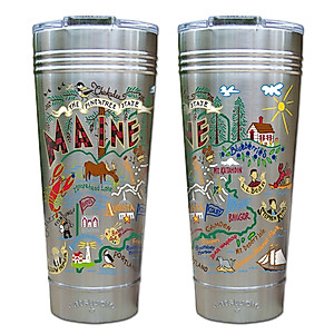 Catstudio Maine Thermal Tumbler | Triple Wall Insulation With Non Slip Bottom | Great Travel Cup for Water, Coffee, Tea, or Smoothies