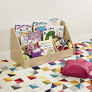 ECR4Kids Streamline 10 Cubby Tray Storage Cabinet, 5x2, Classroom Furniture, Natural