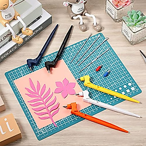 25 Pieces Craft Cutting Tools 5 Craft Knife 15 360-degree Rotating Blade Craft Knife 15 30 45 Degree with Cutting Mat 4 Weeding Tool Art Cutter Paper Craft Cutting Tools for DIY Craft Stencil Supplies