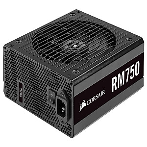 Corsair RM750, RM Series, 80 Plus Gold Certified, 750 W Fully Modular ATX Power Supply - Black