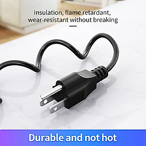 Mickey Mouse 6FT AC Power Cord Replacement for Epson WF-2830, WF-4740 & More, C5 to NEMA 5-15P, 1Pack