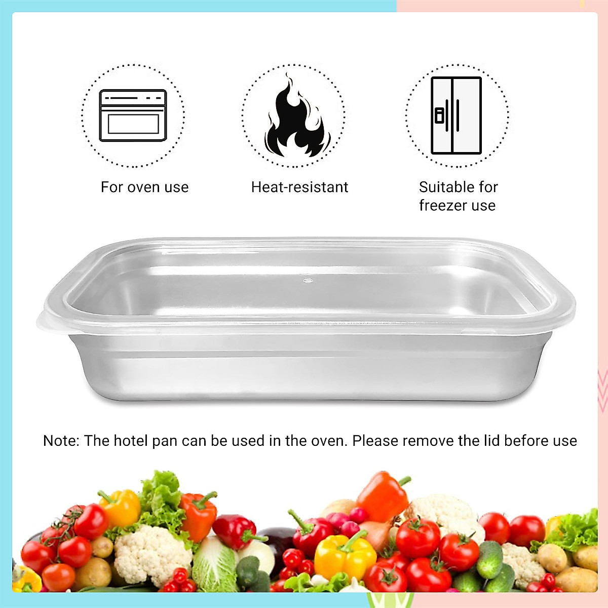 10 Pcs Stainless Steel Food Storage Containers with Lids 1/3 Size Rsreusable Steam Table Pan Hotel Pans Metal Meal Food Containe Stackable for Restaurant Kitchen Freezer Buffet(2.5 Inch Deep)