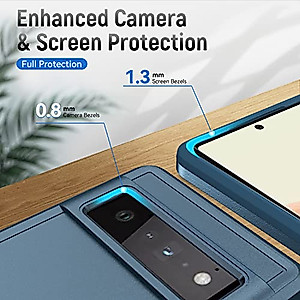 Fucozan for Google Pixel 6 Pro Case with Kickstand Armor Magnetic Ring Rugged Protective Military Grade Shockproof Case for Pixel 6 Pro Phone Case (Navy)