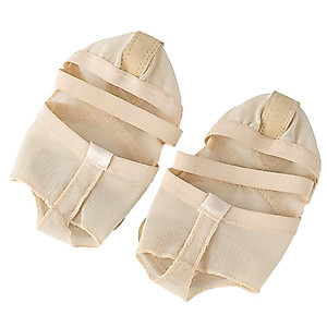 Exceart Pair of Dancing Toe Pad Soft Sole Dance Shoes Size 38 Belly Dance Yoga Gym Sport Elastic Breathable Shoes for Dancer Women Ladies Girls(Skin Color) Black