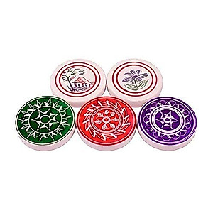 Professional Set of 24 Wooden Carrom Game Coins and Striker Set,Wooden Checkers (24 Pieces + 1 Striker with Striker Case)