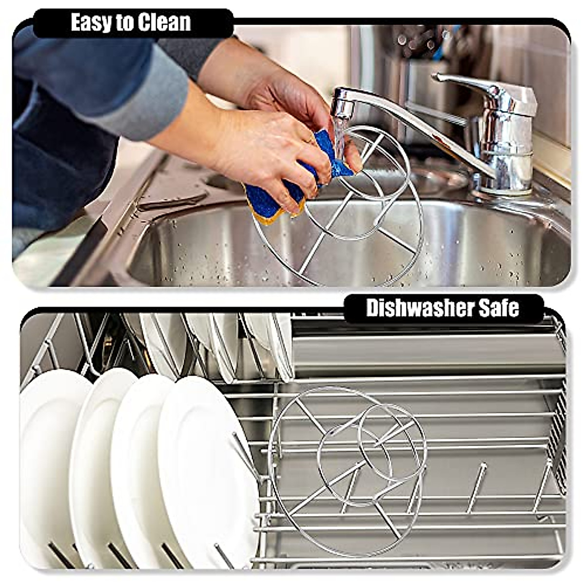 TeamFar Beer Can Chicken Holder, Chicken Rack Stand Stainless Steel, Beer Butt Chicken Stand for Grill Smoker Oven, Sturdy & Durable, Dishwasher Safe & Easy Clean