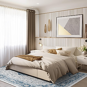 3x5 Machine Washable Rug Boho Rug Mat Soft Non Slip Area Rugs Indoor Stain Resistant Carpet for Door Living Room Kitchen Bedroom