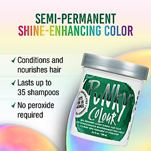 Punky Alpine Green Semi Permanent Conditioning Hair Color, 3.5oz