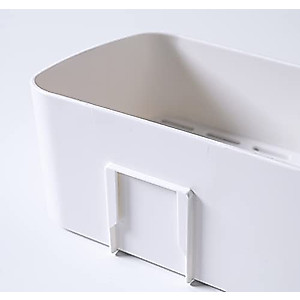 Fineget Plastic Shower Caddy Adhesive Shower Shelves for Wall Bathroom Kitchen Bathtub Rustproof Home Basket Shelf Removable No Drilling Storage Organizer Quick Dry White 4 Pack