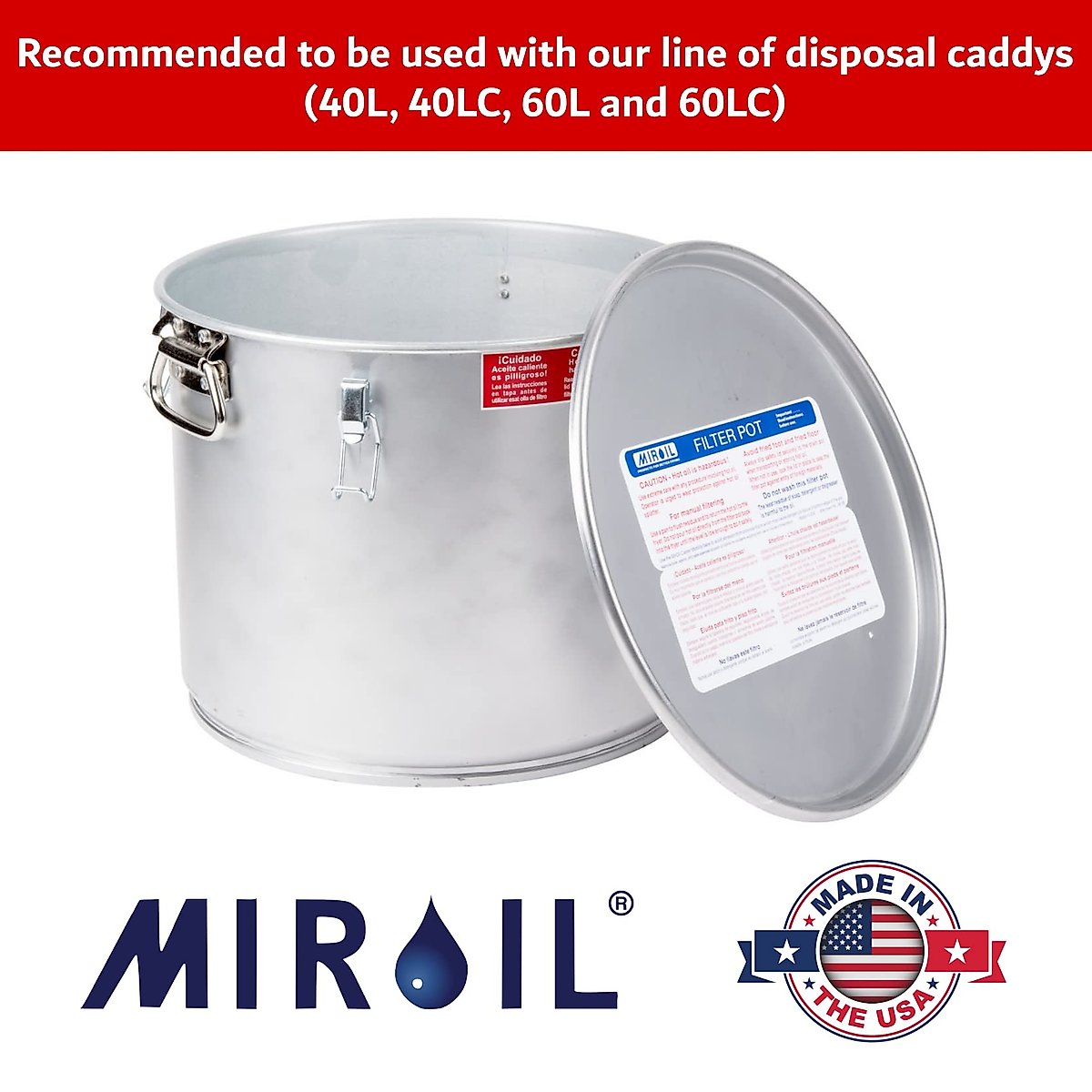 Miroil B6PS Fryer Filter Bag & Frame, MirOil EZ Flow Filter Bag Combination, Part 02852, Use to Filter Fry Oil, Suitable for 70 lb Polishing Oil, Durable, Easy to Clean with Hot Water